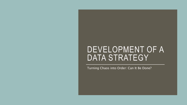 Developing a Data Strategy | PPTX