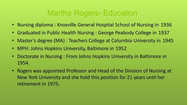 Martha rogers theory | PPTX
