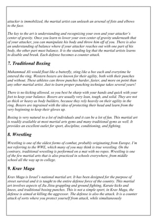 Martial arts classes | PDF