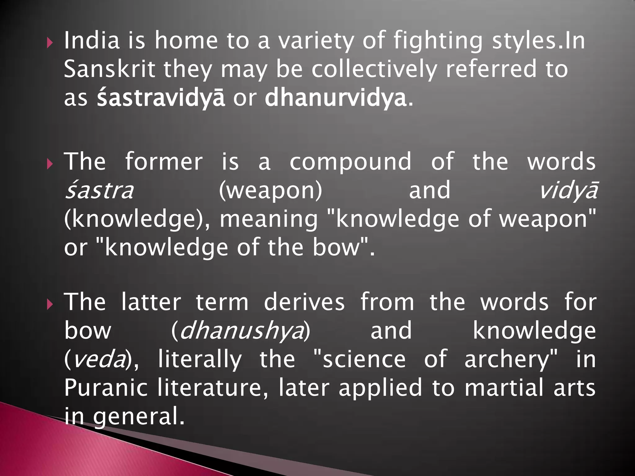 Martial arts in india | PPTX