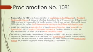 The Philippine During Martial law years | PPTX