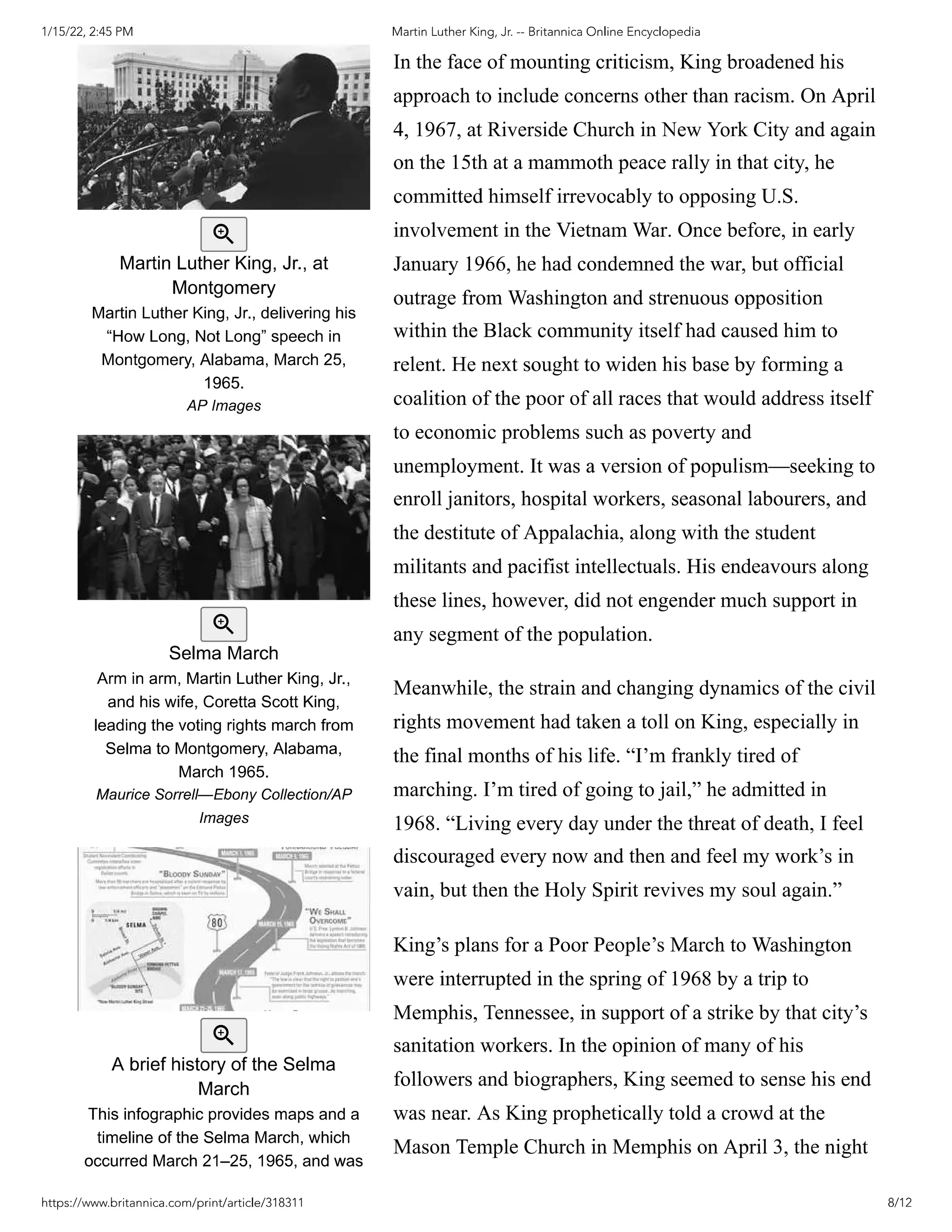 Martin Luther King Biography | PDF