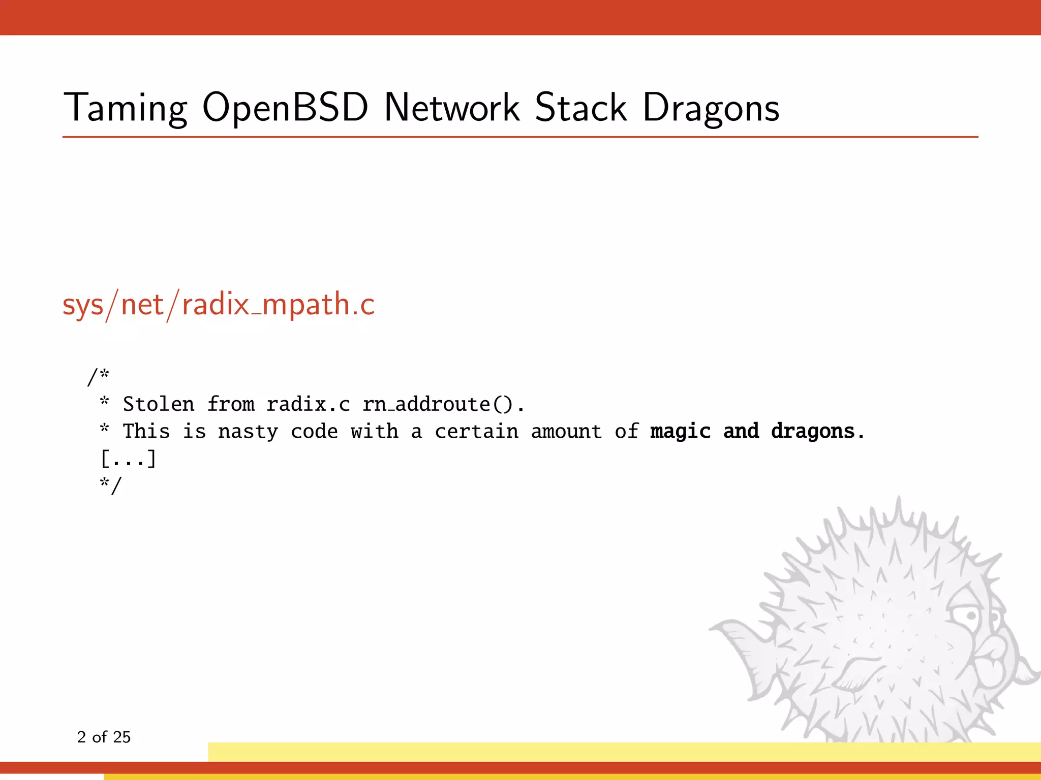 Taming OpenBSD Network Stack Dragons by Martin Pieuchot | PDF