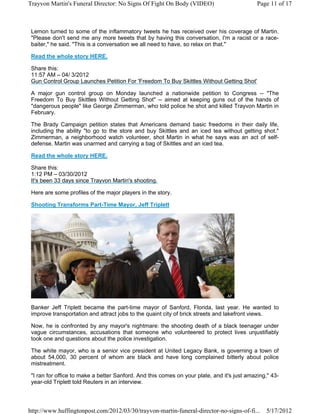 FUNERAL DIRECTOR - Trayvon Matter Speaks Out (NO Sign Off Fight ...