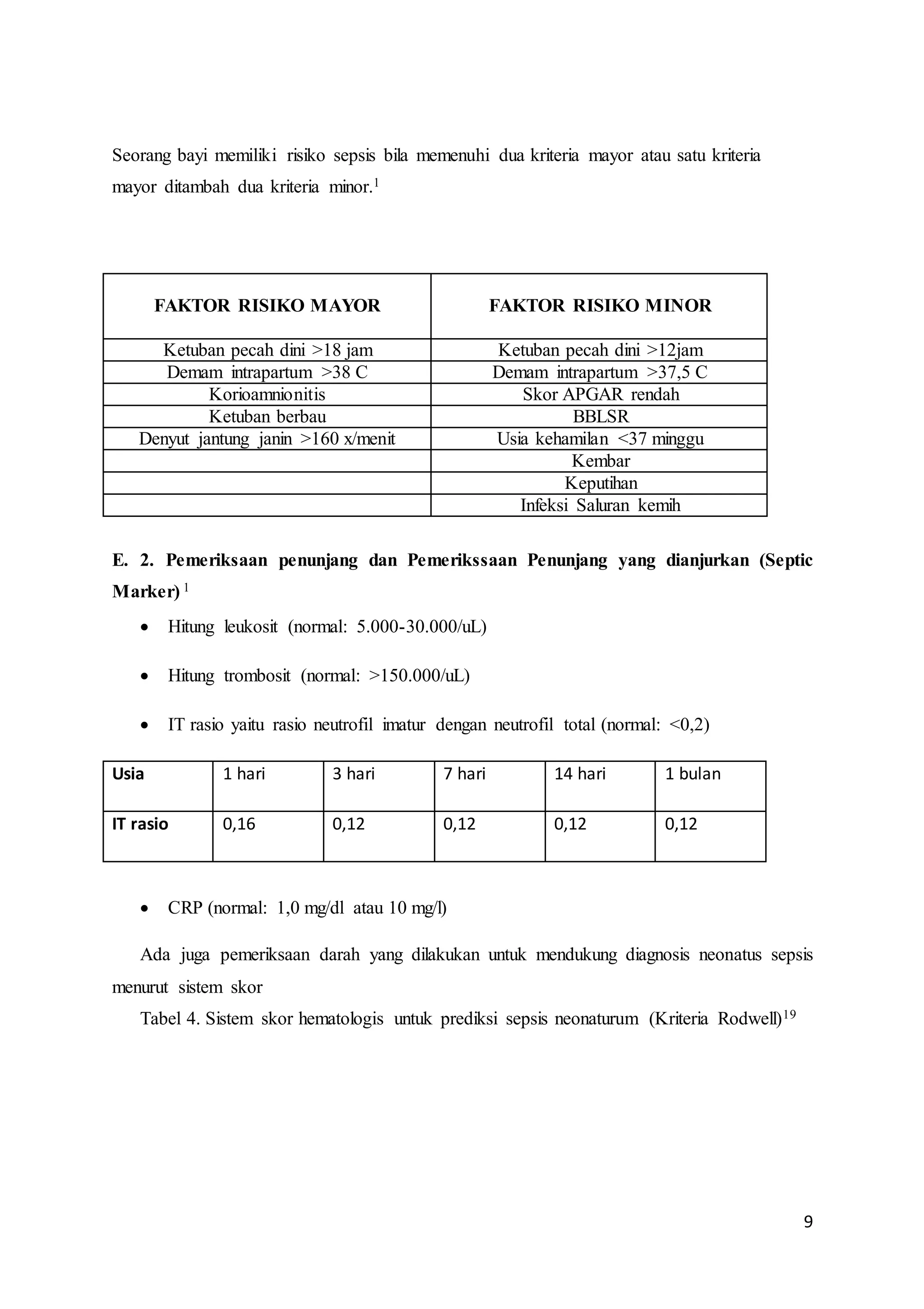 Martina patofisiologi sepsis neonatorum | DOCX