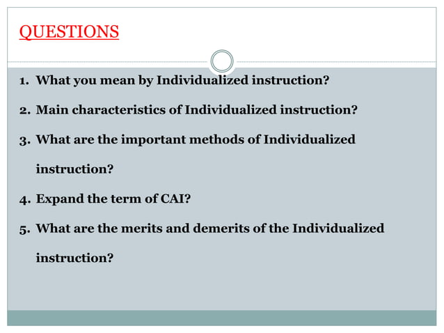 Martina joseph individualised instruction | PPT