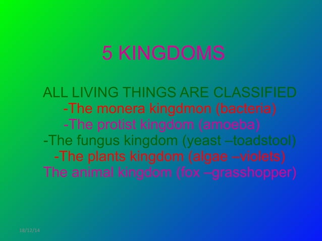 CLASSIFICATION LIVING THINGS(Marta,Martina,Laia). | PPT