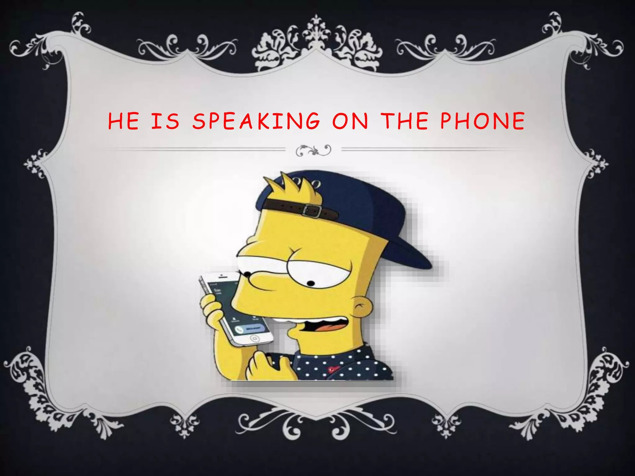 Present continuous: What is Bart doing? | PPTX