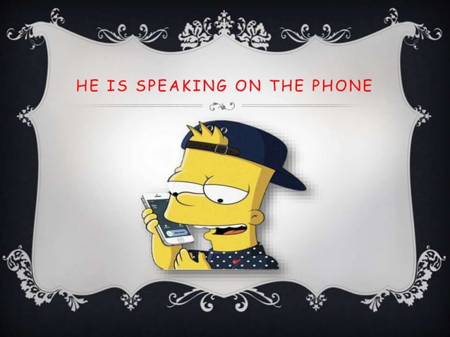 Present continuous: What is Bart doing? | PPTX