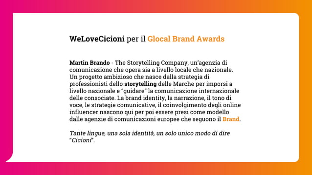 Martin Brando presenta "Cicioni" | PPT