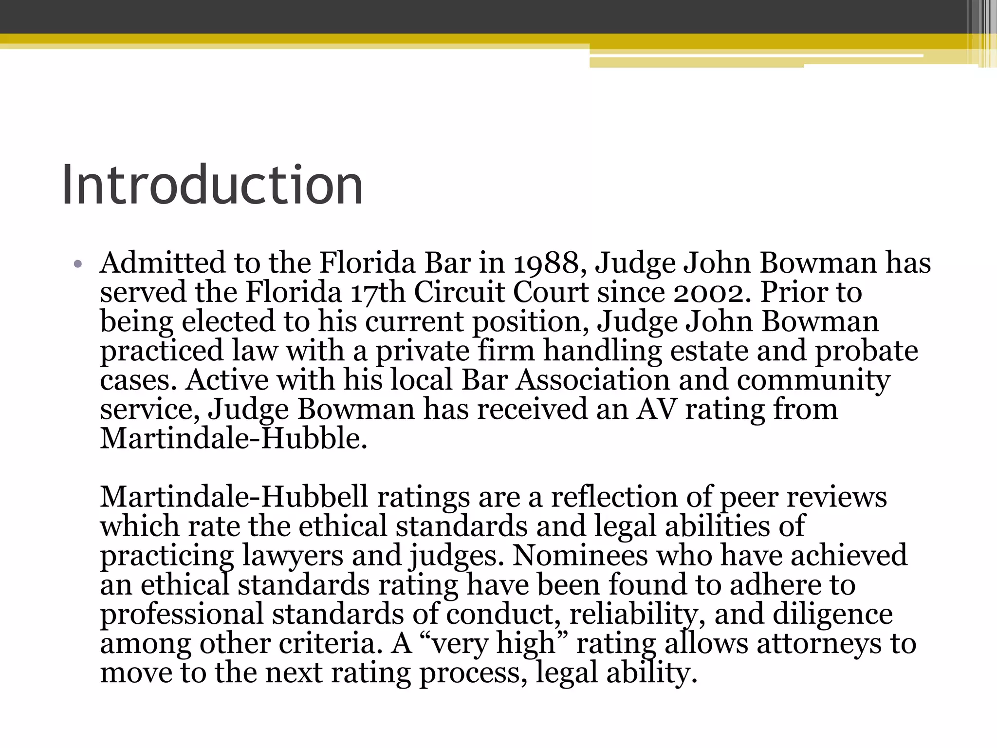 Martindale-Hubbell Ratings | PPT