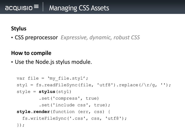 Building assets on the fly with Node.js