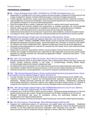 Martin Dudziak SME DD BDA Resume June2012 | PDF
