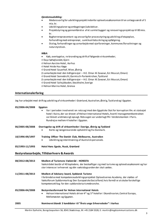 Martin dyrholm kompetencer cv 2015 | PDF