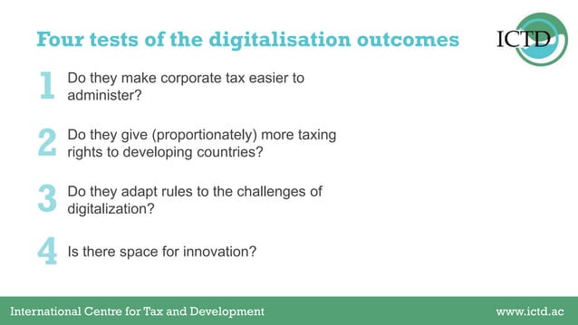 International Tax Reform, Digitalization and Developing Economies | PDF ...