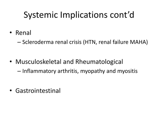 Scleroderma and the Oral Health Implications | PPTX | Dental Health ...