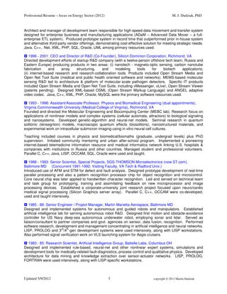 Martinjdudziak Energy Sector Resume May2012 | PDF