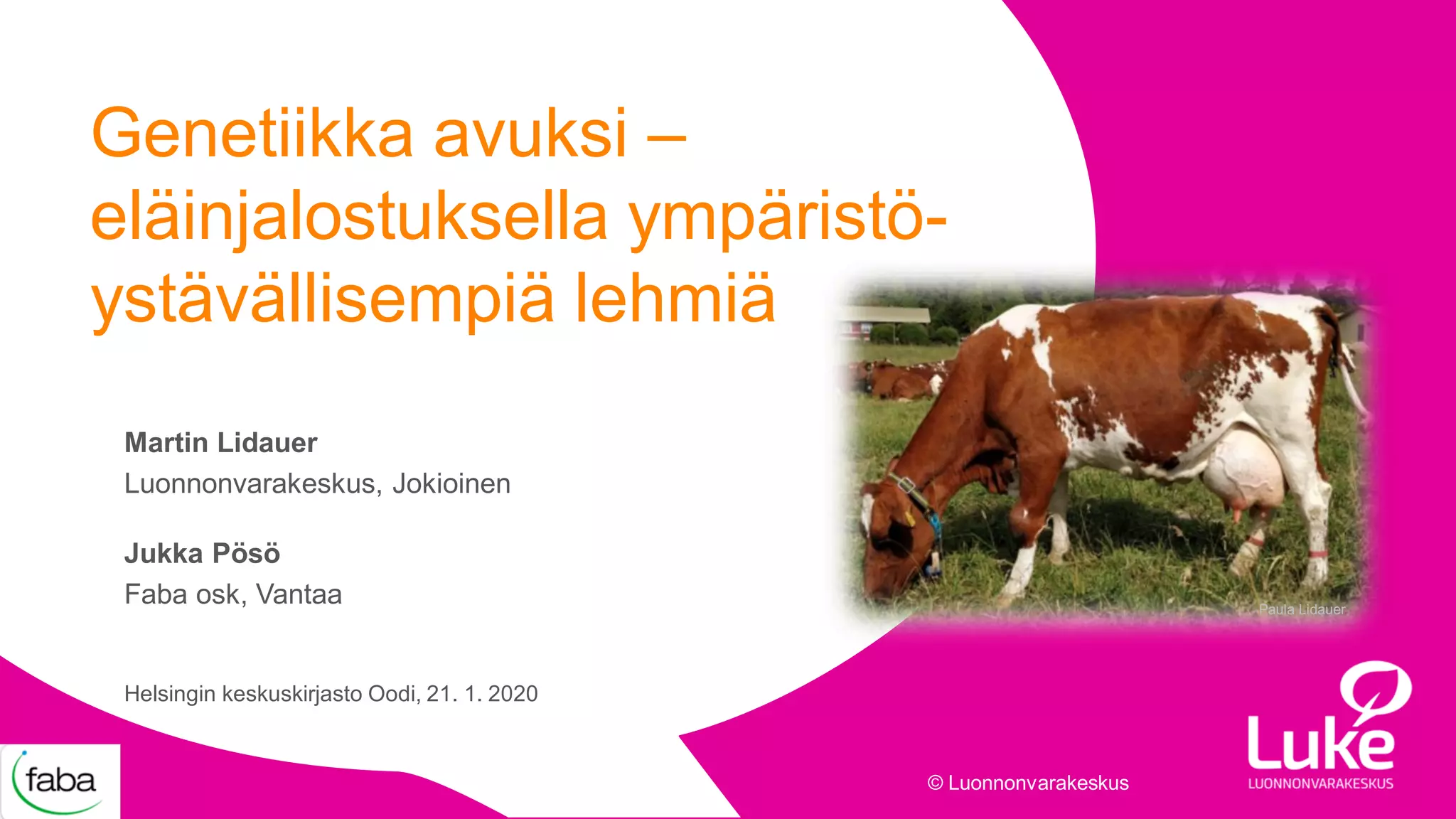 Genetiikka avuksi - eläinjalostuksella ympäristöystävällisempiä lehmiä ...