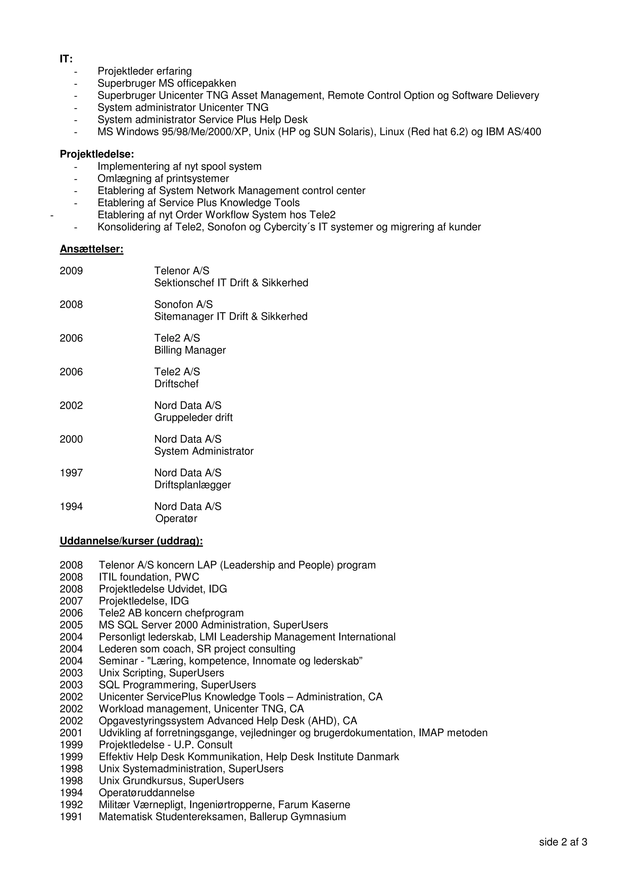 Martin Lundberg Arildsen Cv | PDF