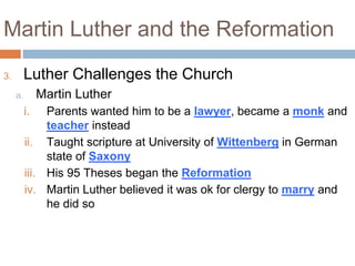Martin luther and the reformation | PPTX