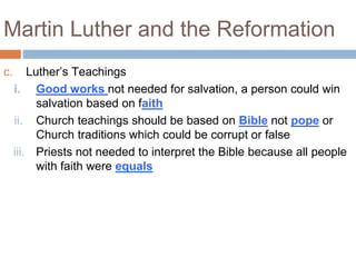 Martin luther and the reformation | PPTX