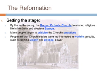 Martin luther and the reformation | PPTX