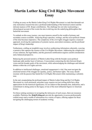 Martin Luther King Civil Rights Movement Essay.pdf