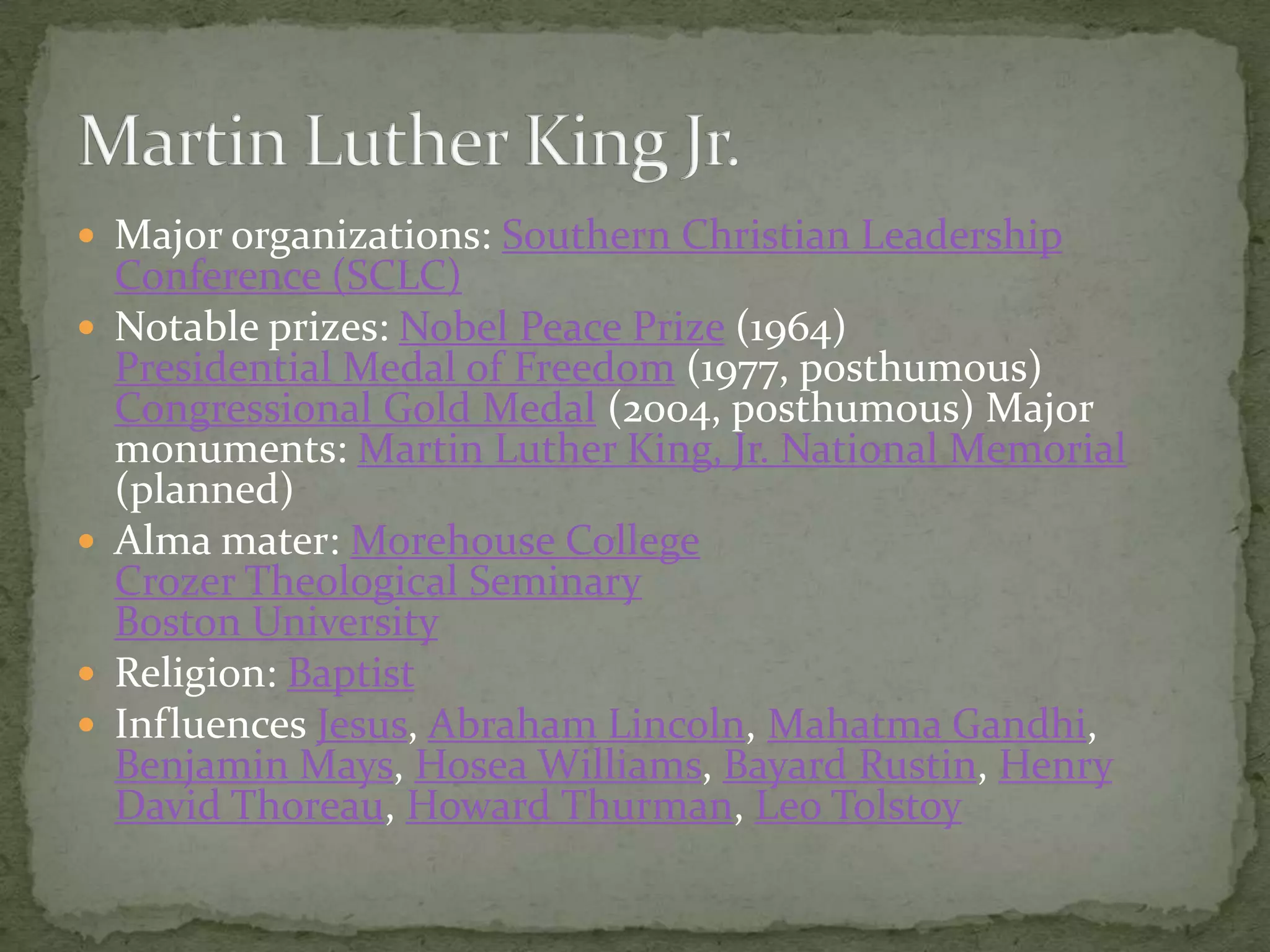 Martin Luther King Jr | PPTX