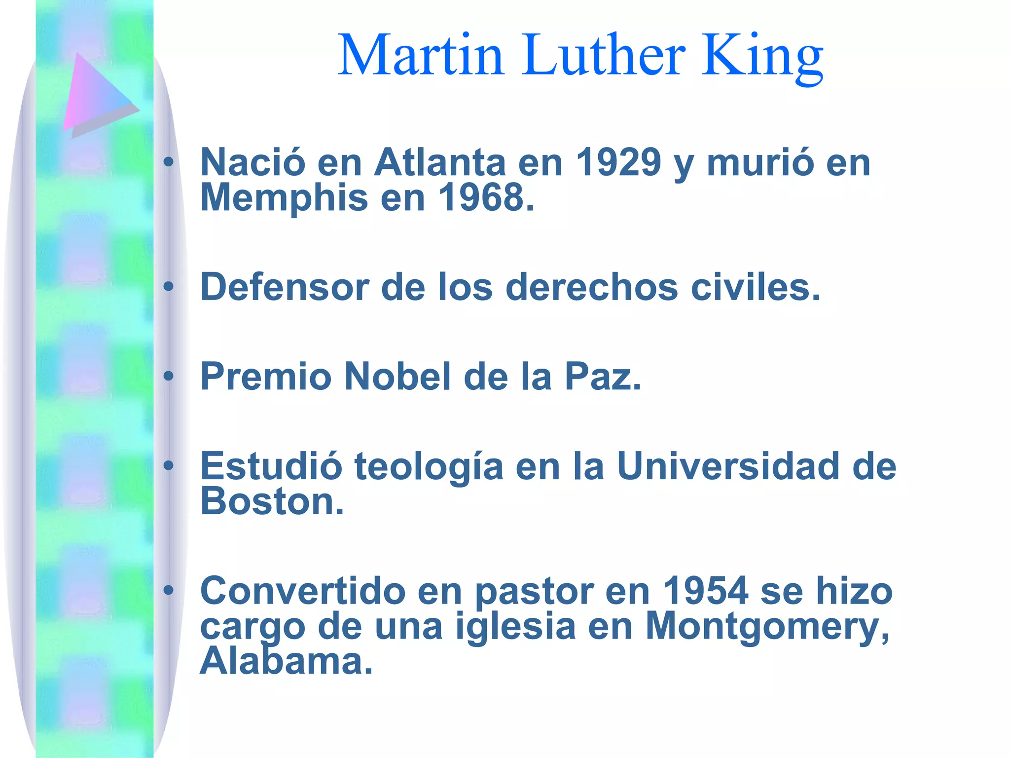 Biografía: Martin luther king Jr | PPT