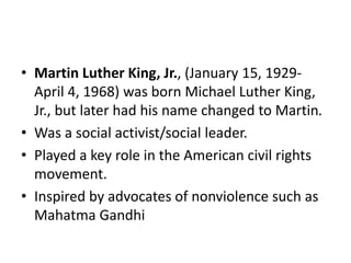 Martin luther king jr | PPTX