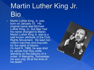 Martin Luther King Jr. Tribute | PPTX