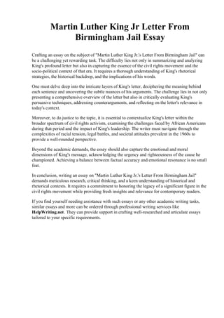 Martin Luther King Jr Letter From Birmingham Jail Essay.pdf