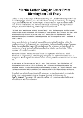 Martin Luther King Jr Letter From Birmingham Jail Essay.pdf