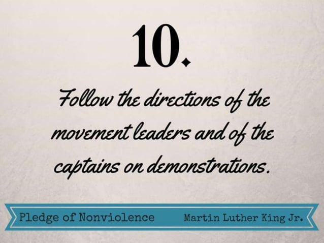 Martin Luther King Jr. - Pledge of Nonviolence | PPTX