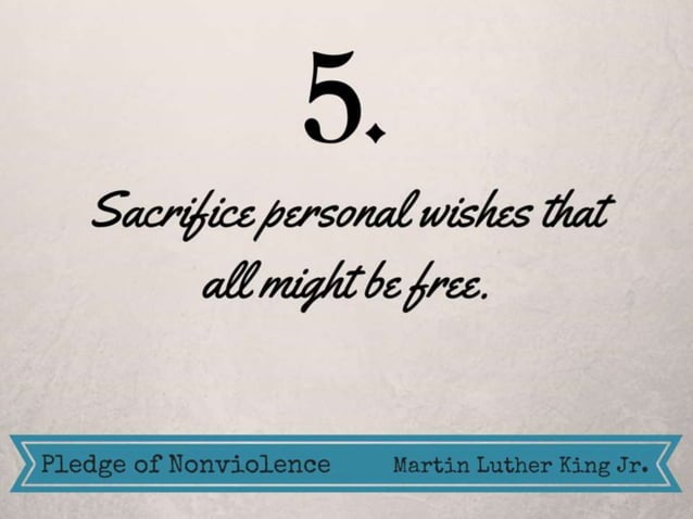 Martin Luther King Jr. - Pledge of Nonviolence | PPTX