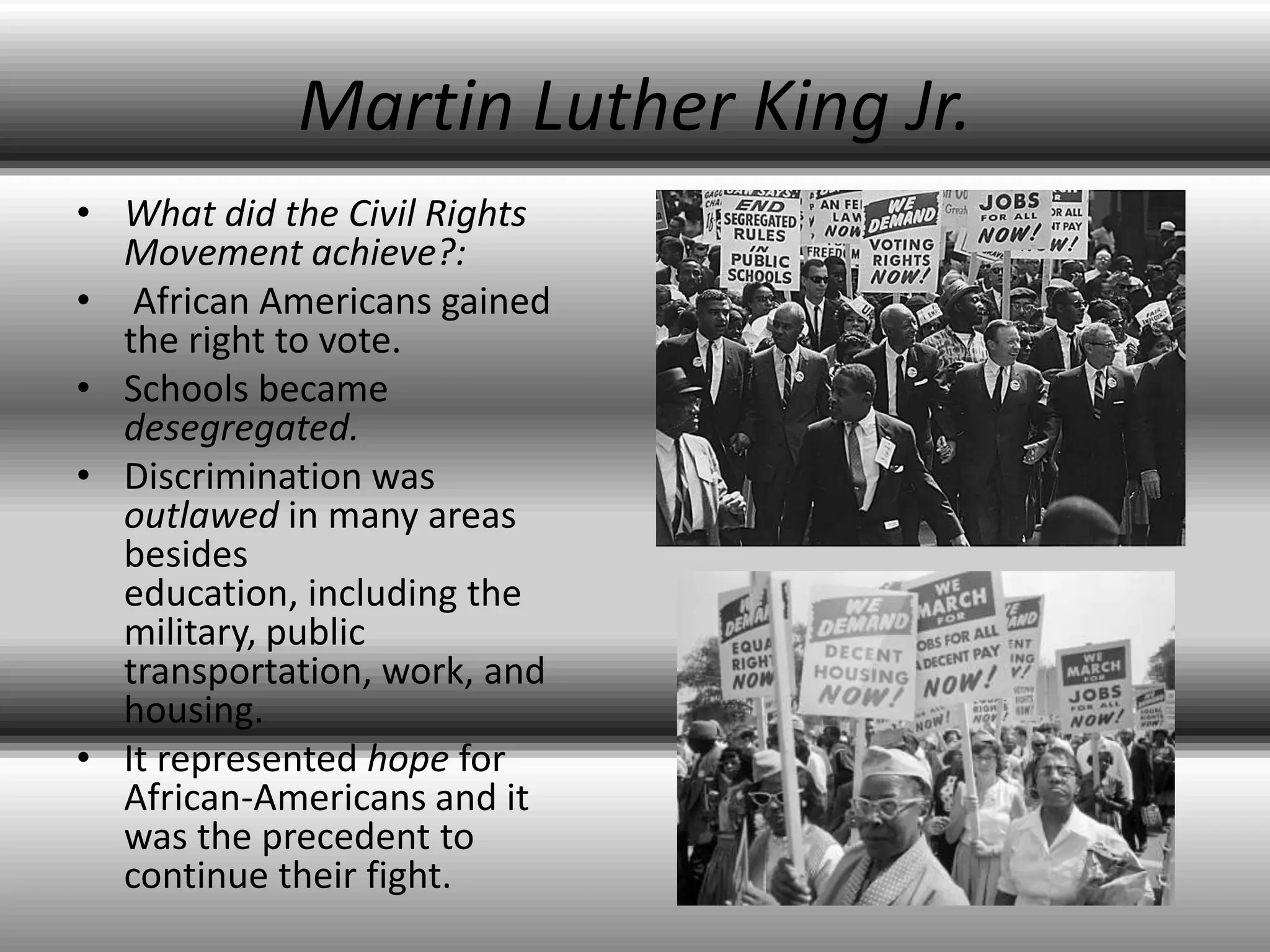 Martin luther king jr presentation | PPSX