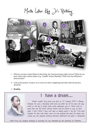 Martin Luther King Jrs Birthday Handout V2 | PDF