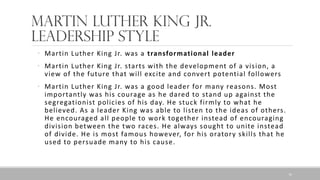 Martin luther king leadership | PPT