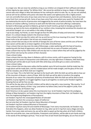 Martin luther king's speech | PDF