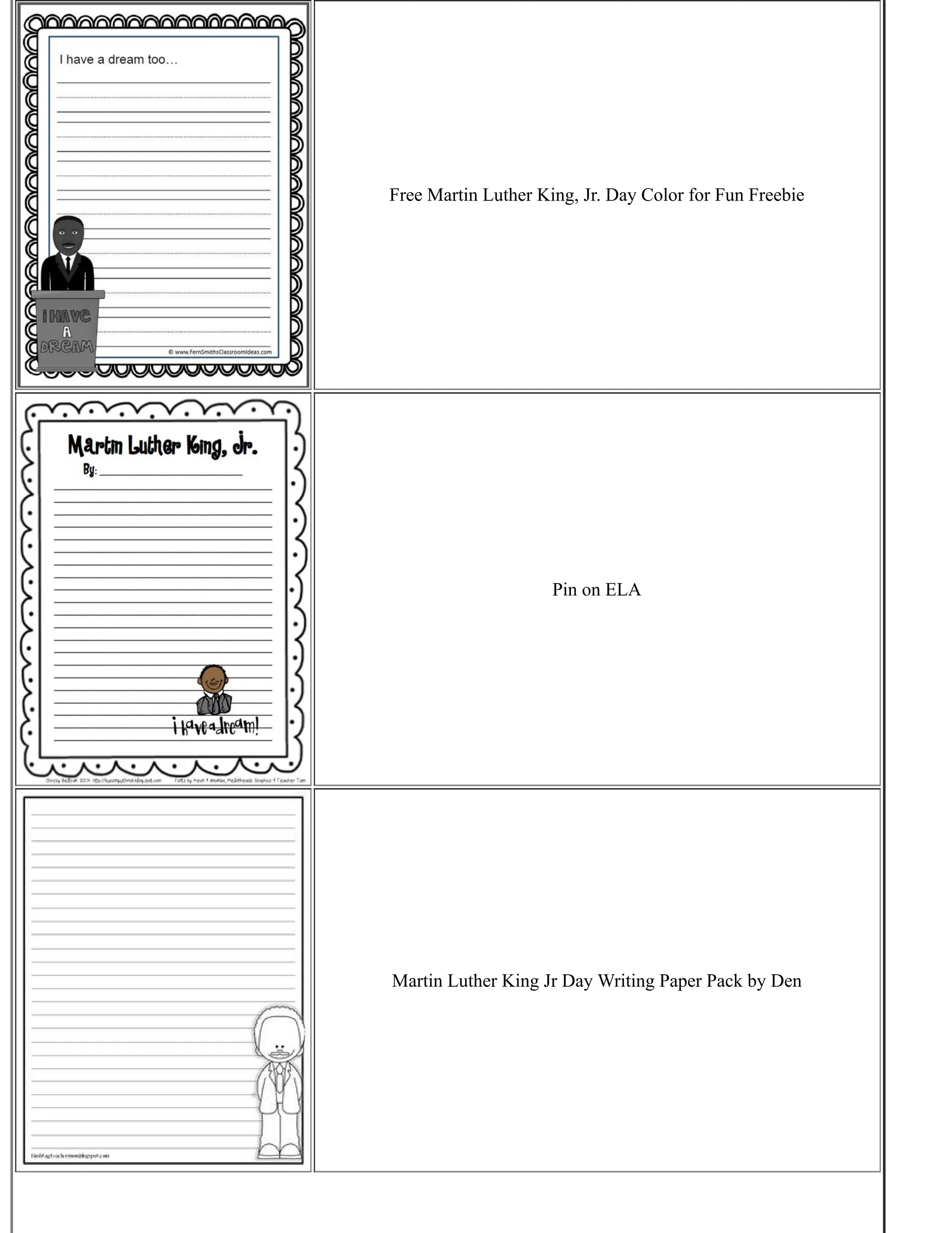 Martin Luther King Writing Paper | PDF