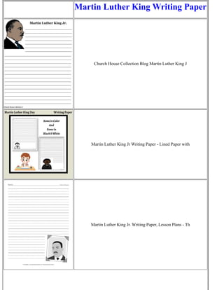 Martin Luther King Writing Paper | PDF