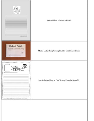 Martin Luther King Writing Paper | PDF