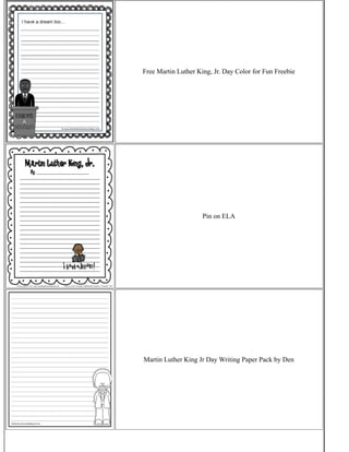 Martin Luther King Writing Paper | PDF