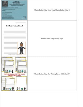 Martin Luther King Writing Paper | PDF