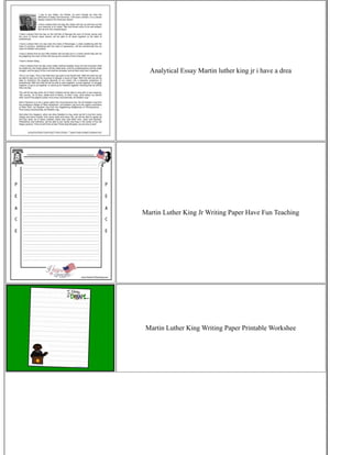 Martin Luther King Writing Paper | PDF