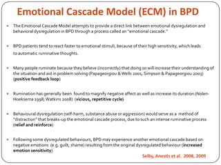 EABCT Geneve - Rumination and Behaviour Dysregulation in BPD | PPTX