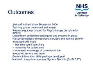 Knowledge for all at NHS Dumfries and Galloway | PPT
