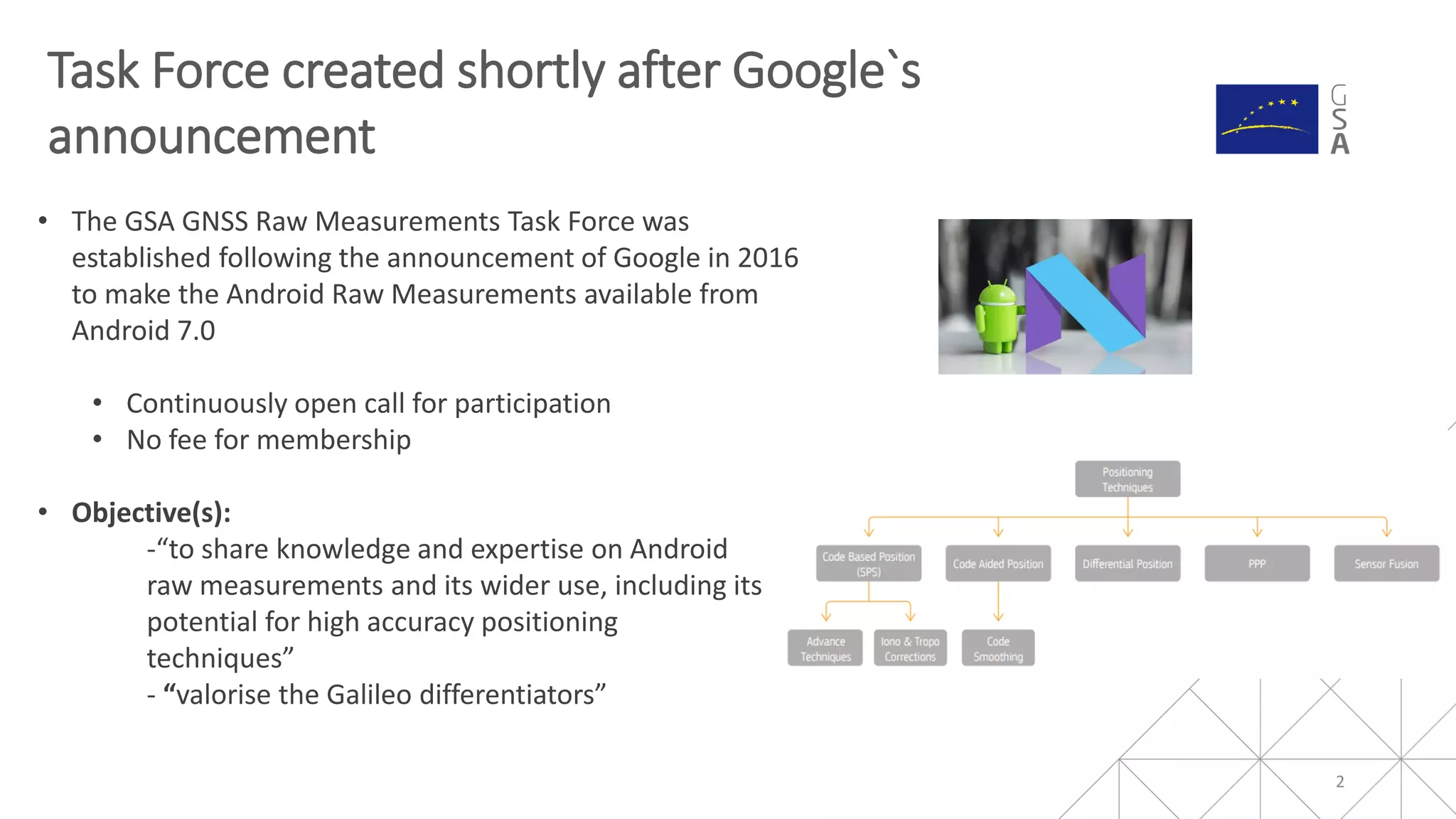 GSA GNSS Raw Measurements Task Force | PPT
