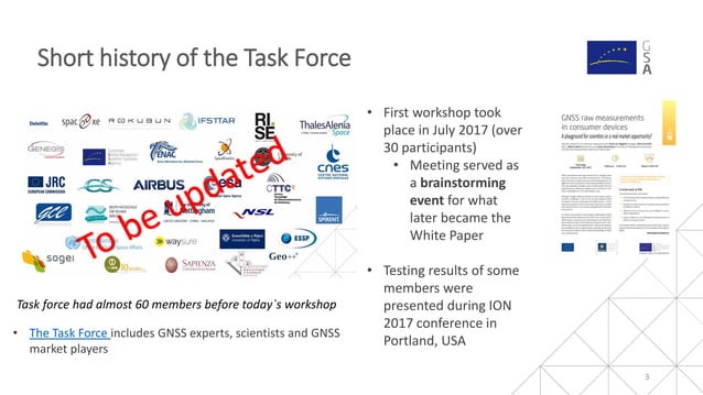 GSA GNSS Raw Measurements Task Force | PPT