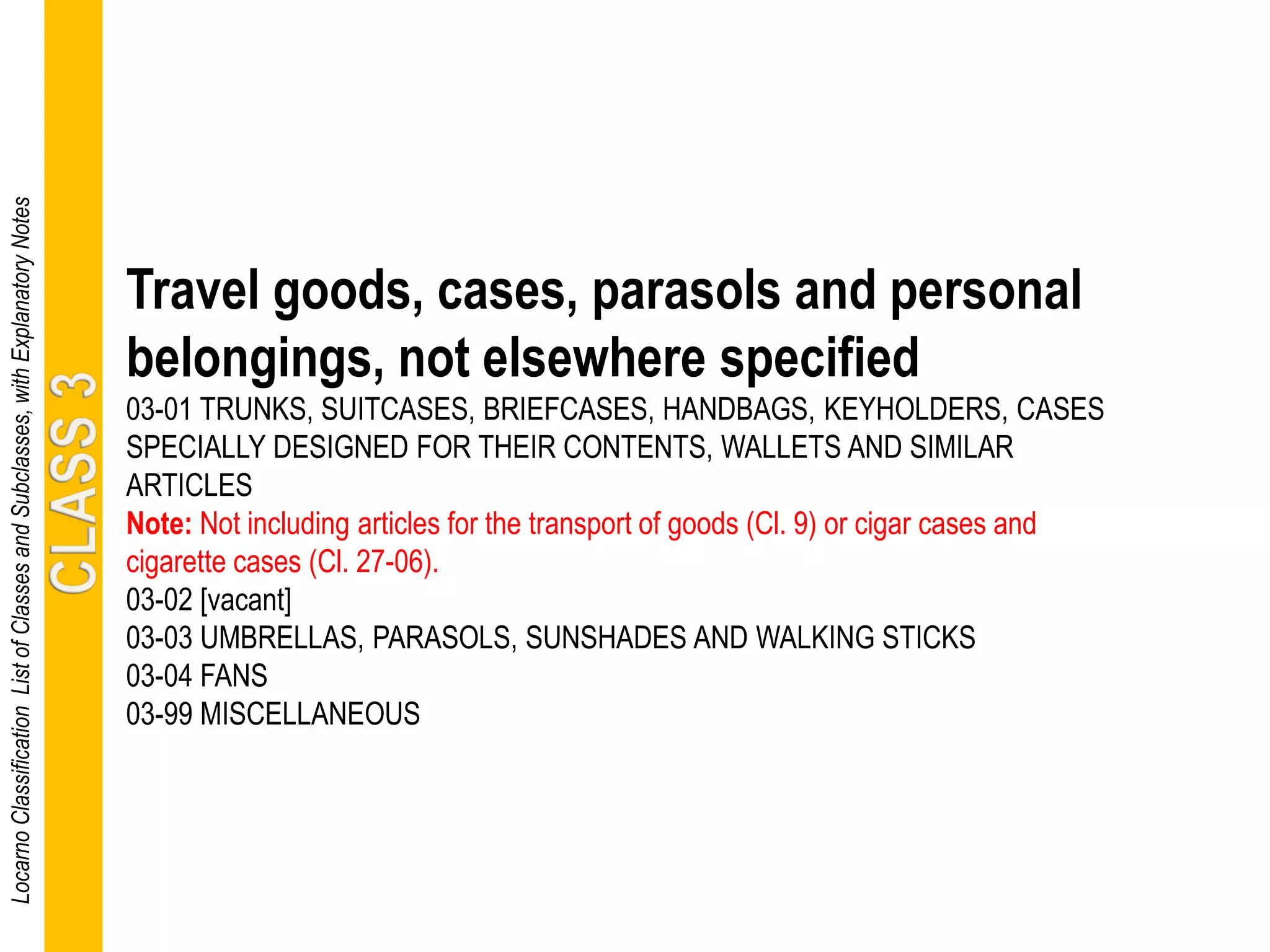 industrial design classification based on locarno classification | PDF